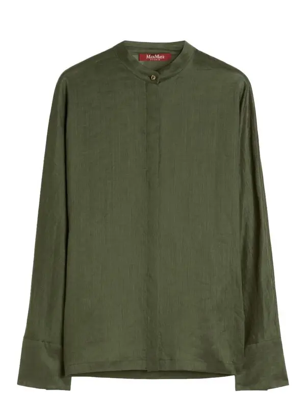 Max Mara Ramie Canvas Shirt - Kaki