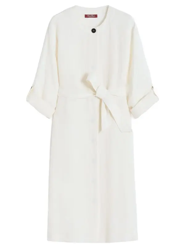 Max Mara Midi Linen Dress - Natural