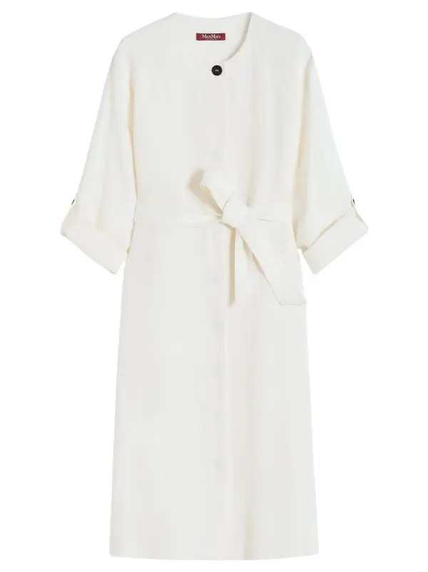 Max Mara Midi Linen Dress - Natural