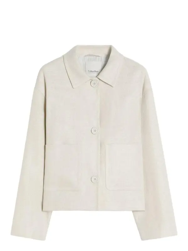 Max Mara Stretch Linen And Cotton Jacket - Ivory