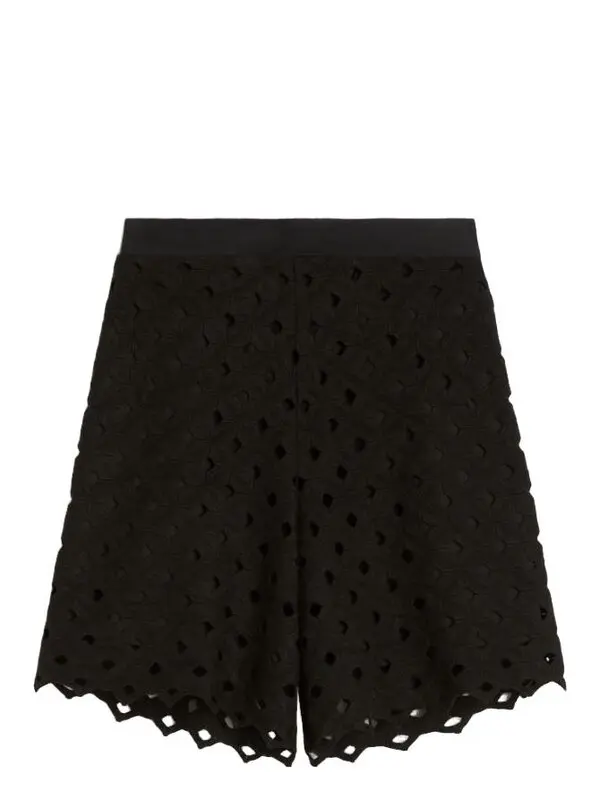 Max Mara Macramé Jersey Bermuda Shorts - Black