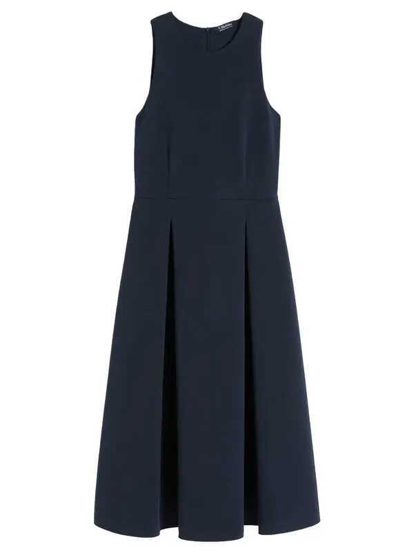 Max Mara Long Flared Scuba Jersey Dress - Ultramarine
