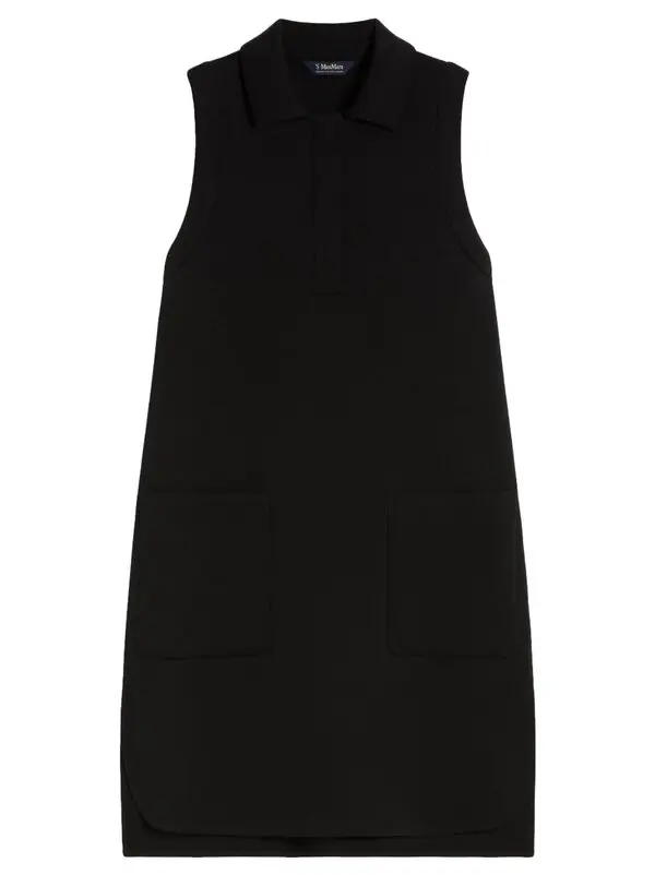 Max Mara Scuba Jersey Polo Dress - Black