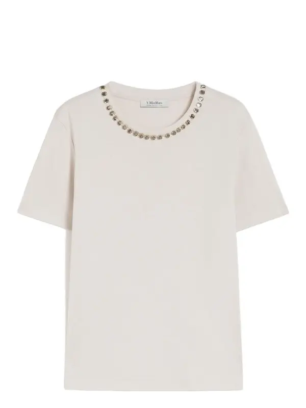 Max Mara Cotton And Modal T-shirt - Beige