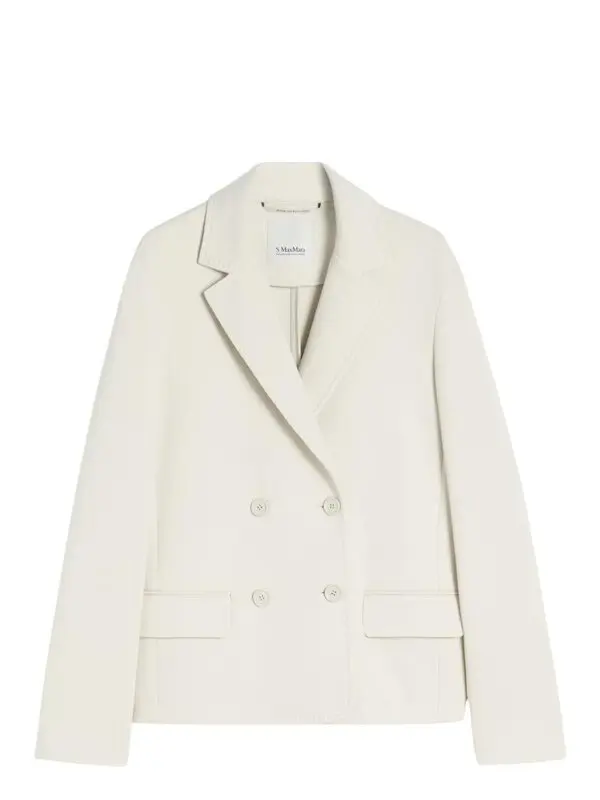 Max Mara Double-breasted Scuba Jersey Jacket - Beige