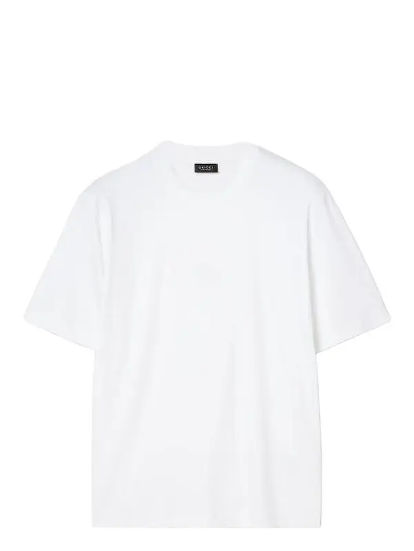 Gucci Soft Rayon Jersey T-shirt With Embroidery - White