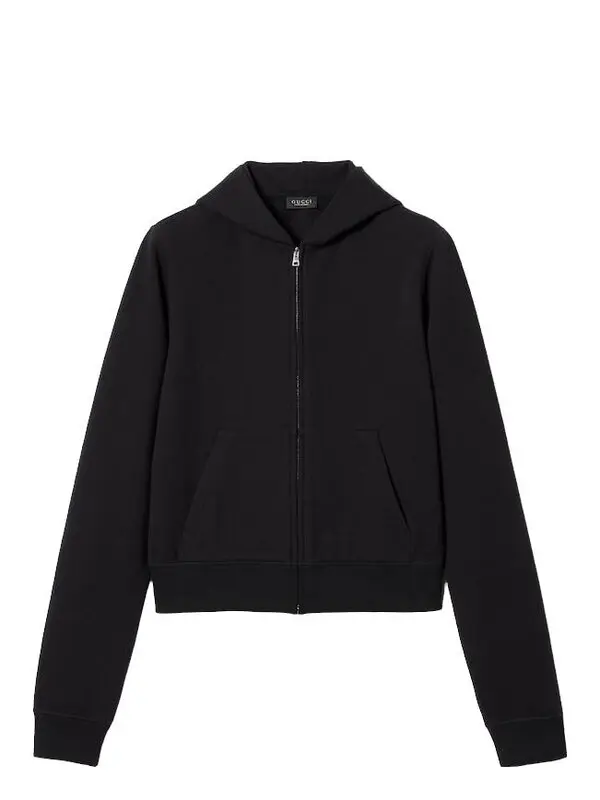 Gucci Cotton Jersey And Cashmere Zip Jacket - Black