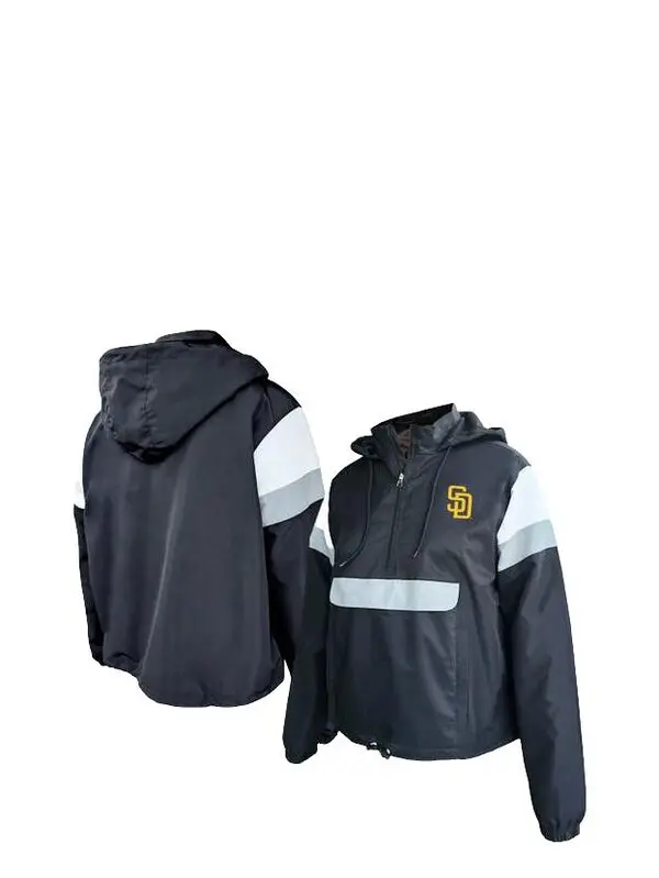 Profile San Diego Padres Anorak Hoodie Quarter-zip Pullover - Black