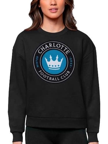 ANTIGUA Charlotte Fc Team Logo Victory Pullover Sweatshirt - Black