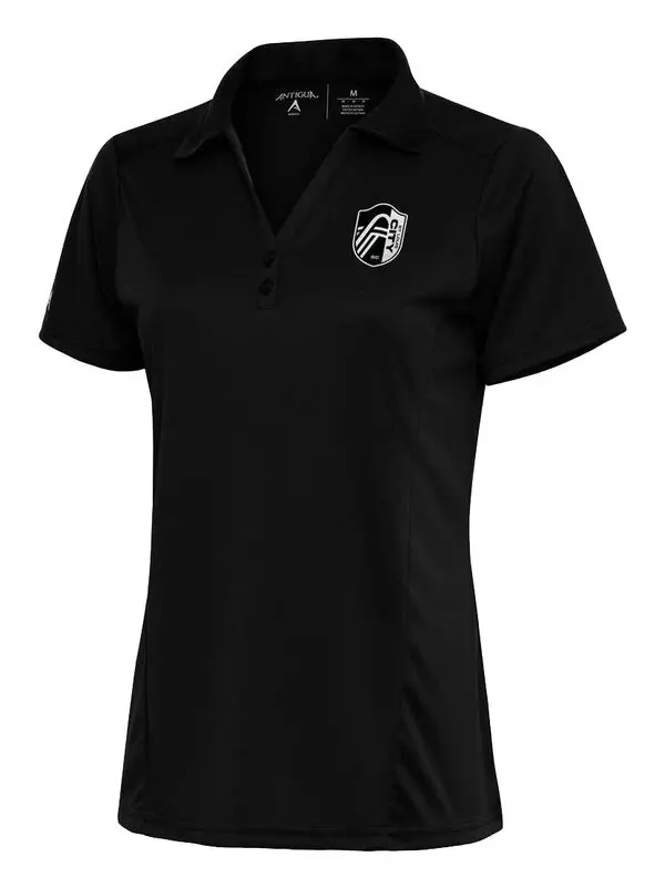 ANTIGUA St. Louis City Sc Brushed Metallic Logo Tribute Polo - Black