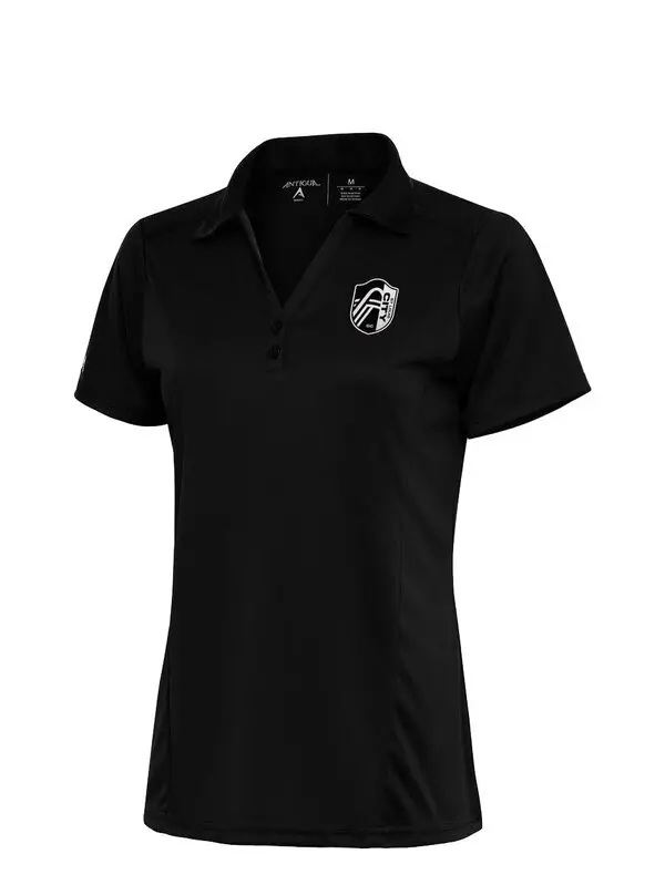 ANTIGUA St. Louis City Sc Brushed Metallic Logo Tribute Polo - Black