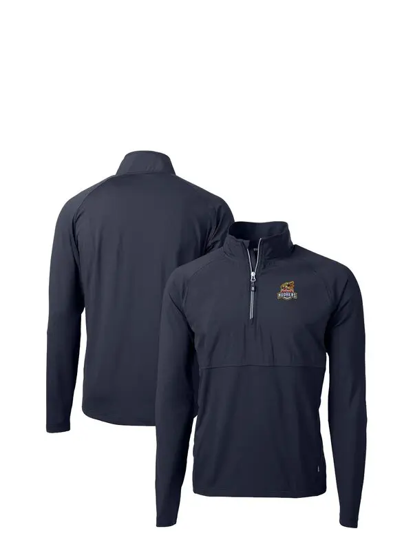 Cutter & Buck Toledo Mud Hens Adapt Eco Knit Hybrid Recycled Quarter-zip Top - Navy