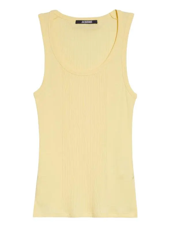 Jacquemus Le Rond Carré Rib Tank - Light Yellow