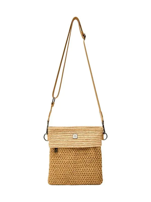 THINK ROYLN Outlaw Crossbody Bag - Chai Open-weave Colorblock