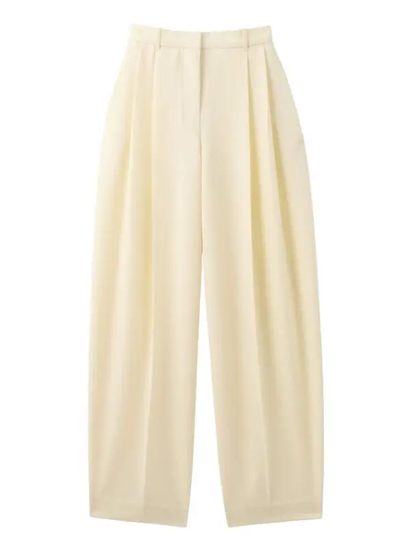 Jacquemus Wool Gabardine Suit Pants - Cream