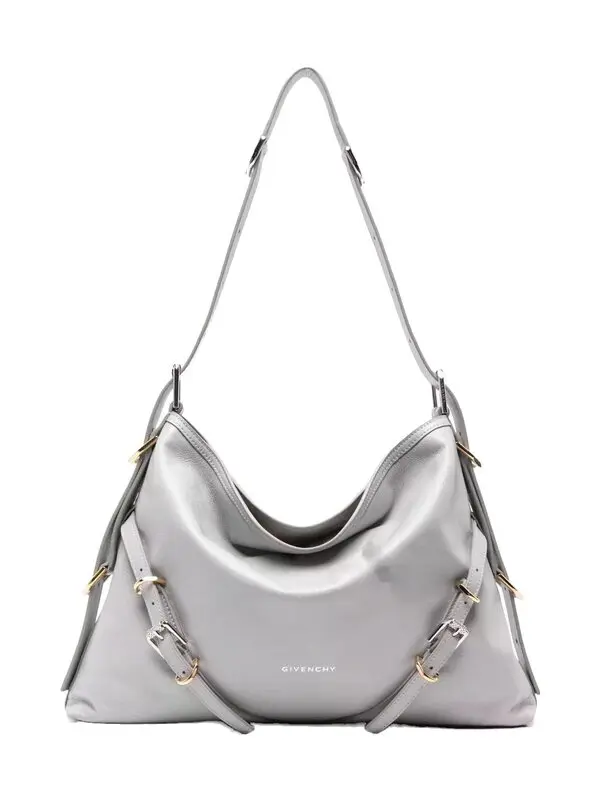 Givenchy Medium Voyou Leather Shoulder Bag - Grey