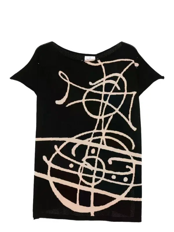 VIVIENNE WESTWOOD Graffiti Orb Top - Black