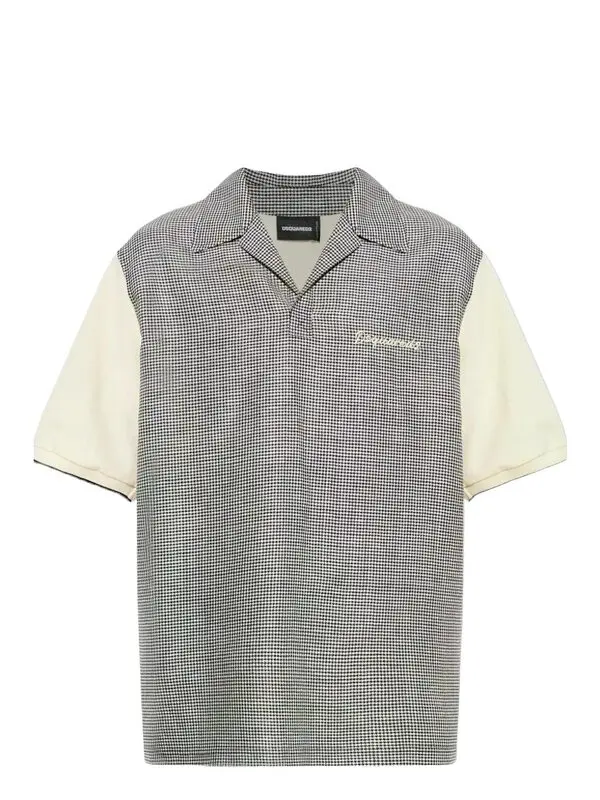 Dsquared2 Short-sleeved Houndstooth T-shirt - Neutrals