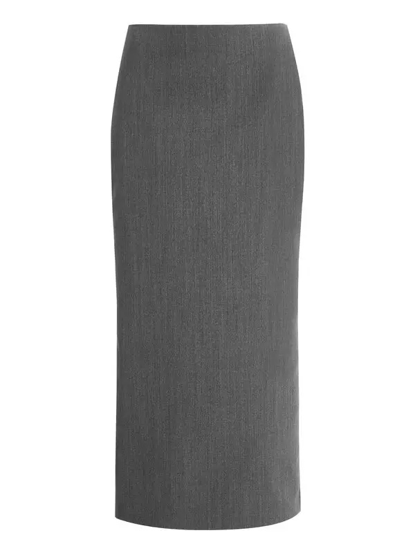 COLLEEN ALLEN Tailored Panel Midi Skirt - Grey