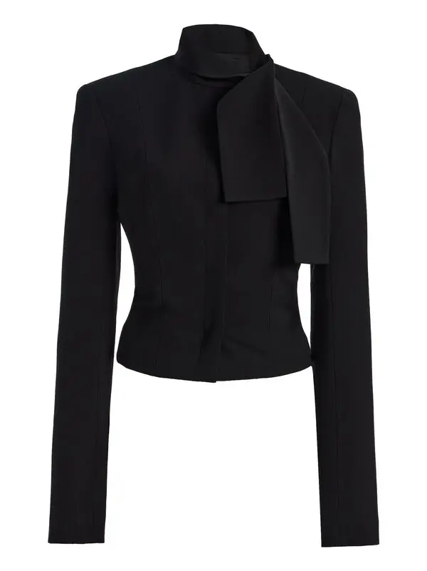 COLLEEN ALLEN Tailored Scarf Jacket - Black
