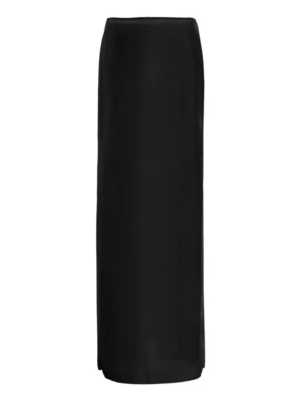 COLLEEN ALLEN Silk Habotai Maxi Skirt - Black