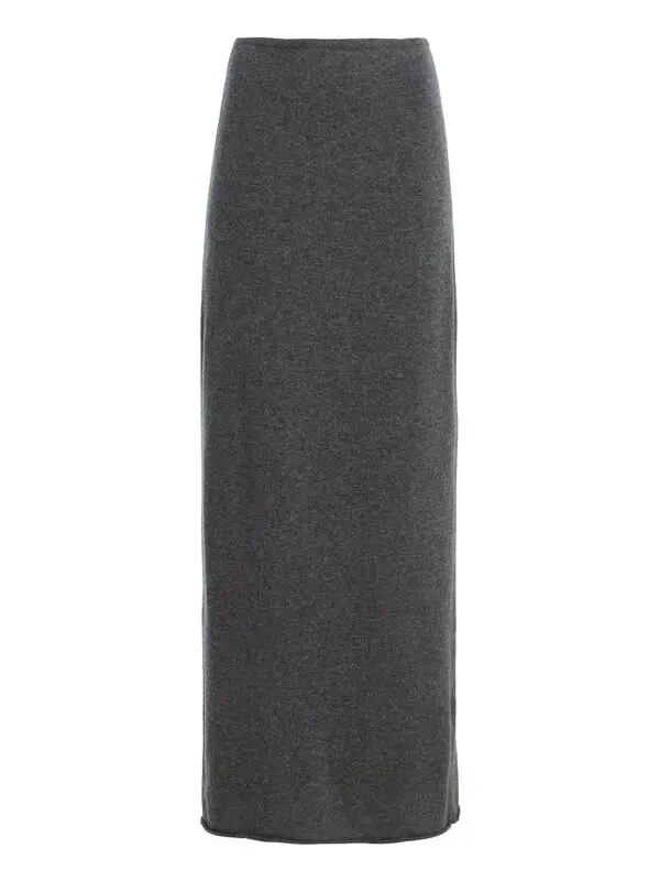 COLLEEN ALLEN Merino Wool Maxi Skirt - Dark Grey
