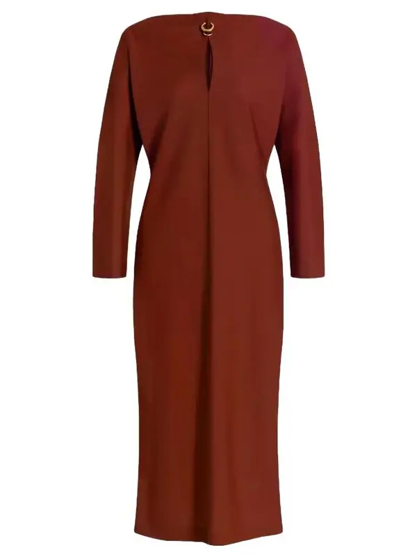 Alberta Ferretti Cutout Ring-detail Dress - Red
