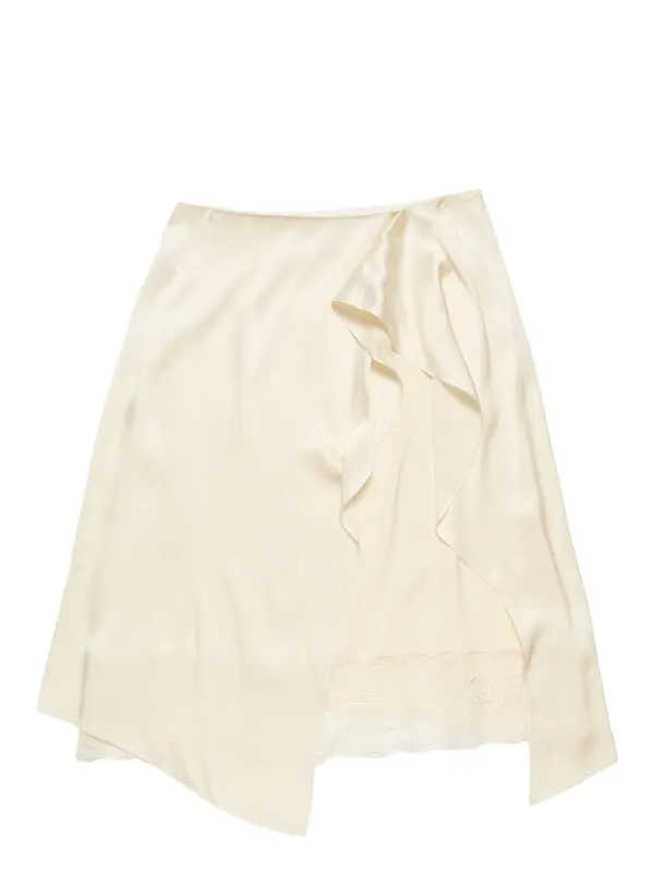 Acne Studios Layered Satin Skirt - Cream