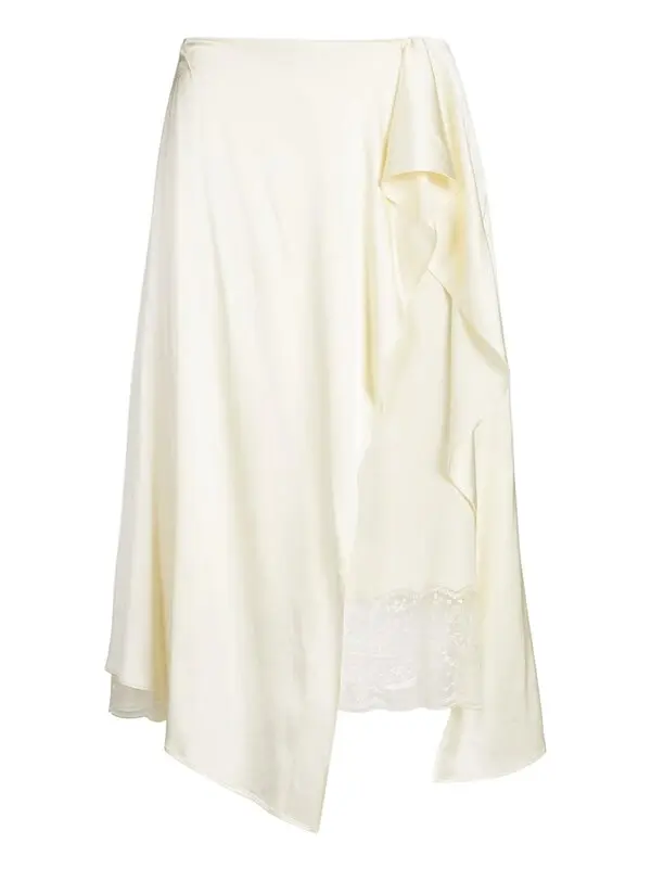 Acne Studios Layered Satin Skirt - Cream