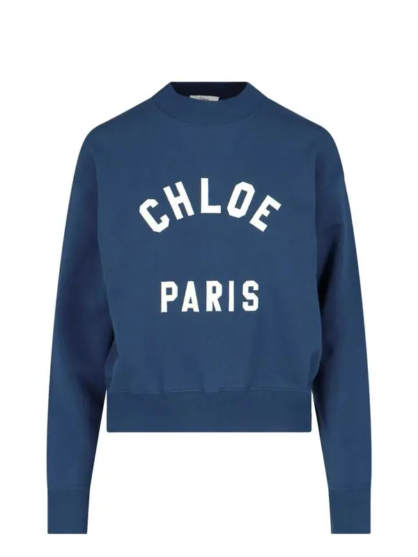 Chloé Paris Crewneck Sweatshirt - Blue