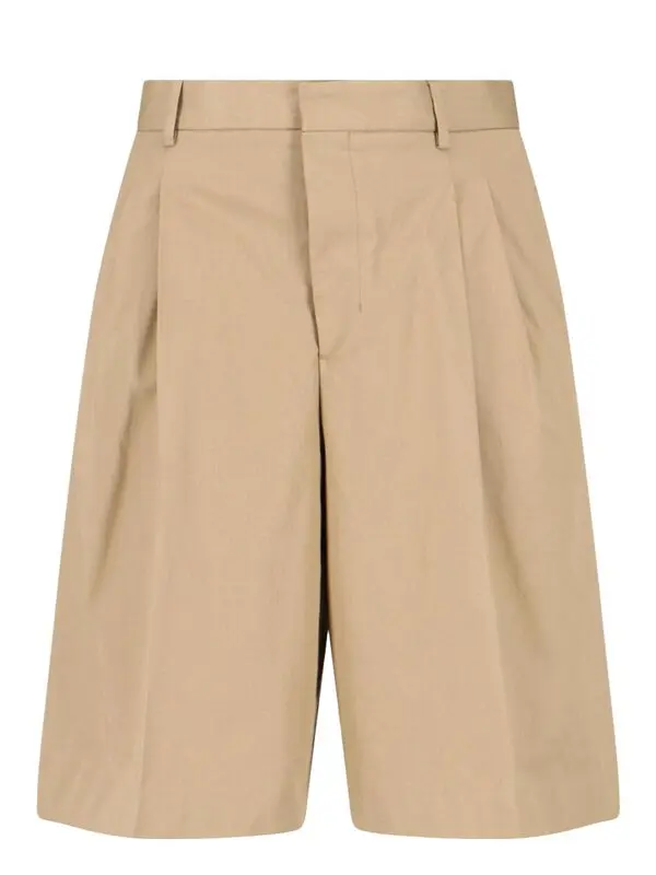 Stone Island Cotton Bermuda Shorts - Beige