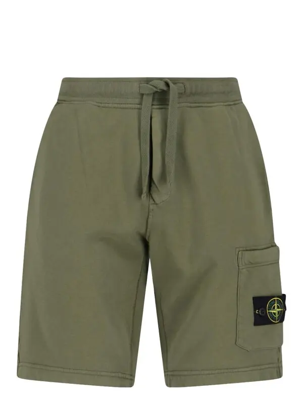 Stone Island Cotton Bermuda Shorts - Green