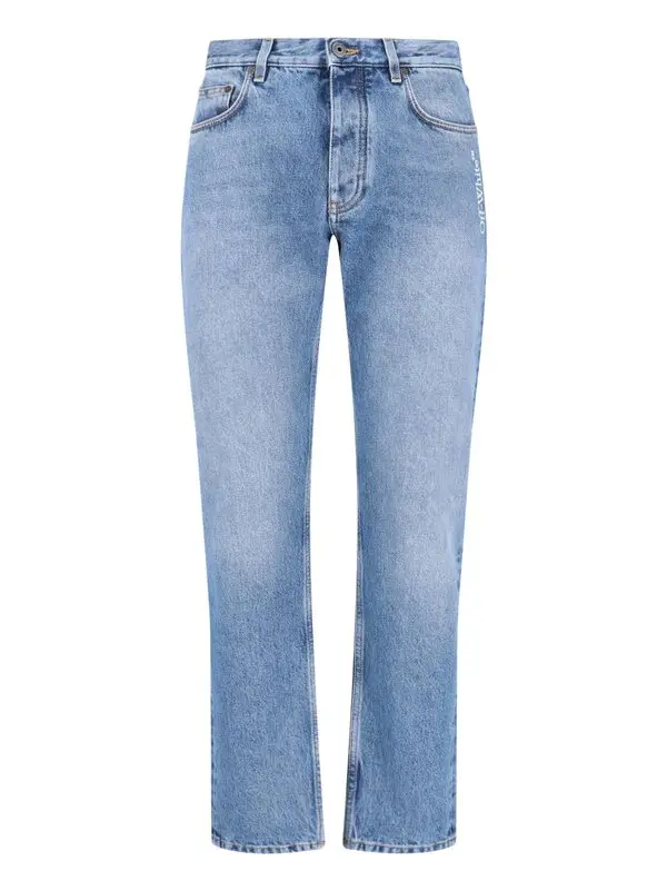 Off-White Half-arrow Straight Jeans - Blue