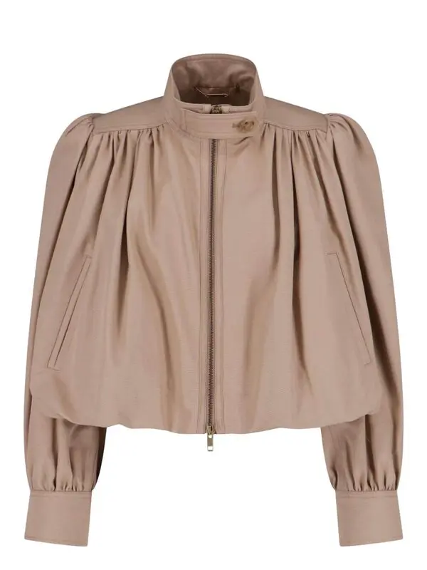 Chloé Curled Jacket - Brown