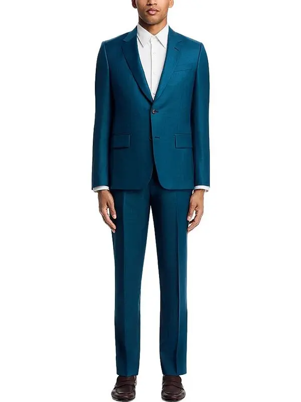 Paul Smith Soho Canvas Sharkskin Extra Slim Fit Suit - Petrol