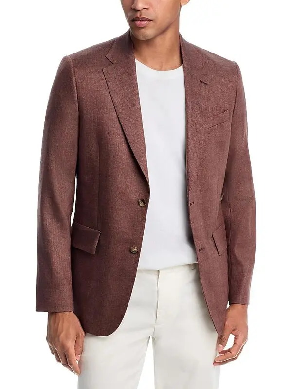 Paul Smith Linen And Wool Twill Extra Slim Fit Sport Jacket - Fuchsia
