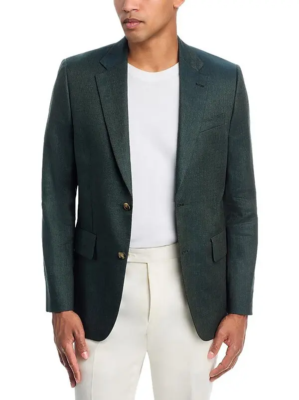 Paul Smith Linen And Wool Twill Extra Slim Fit Sport Jacket - Green
