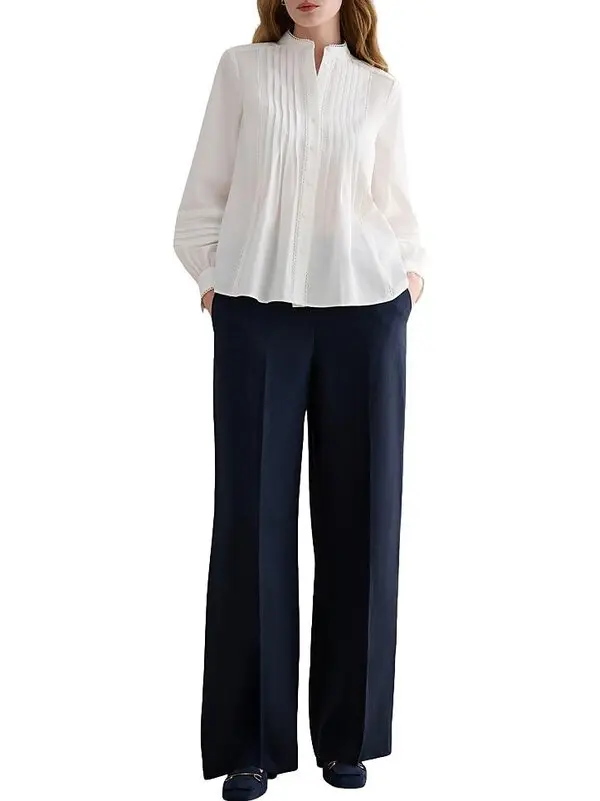 HOBBS LONDON Alessia Linen Pants - Navy