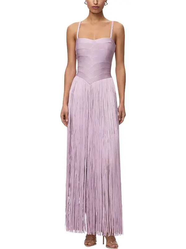 Herve Leger Ember Ankle-length Bandage Dress - Aster