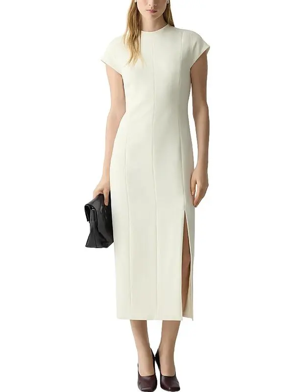 Theory Raglan Sleeve Midi Dress - Rice
