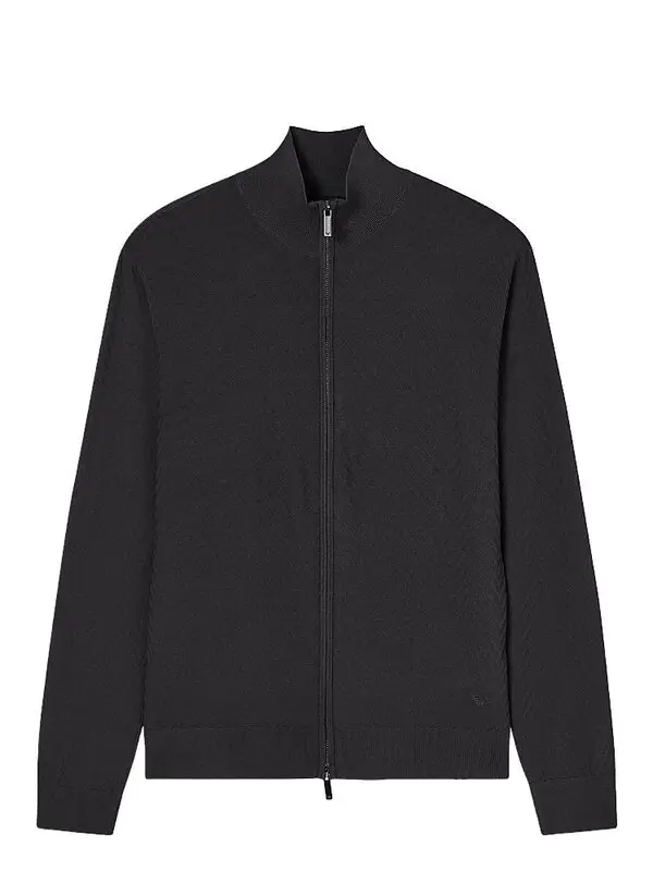 Emporio Armani Cardigan Sweater - Solid Black