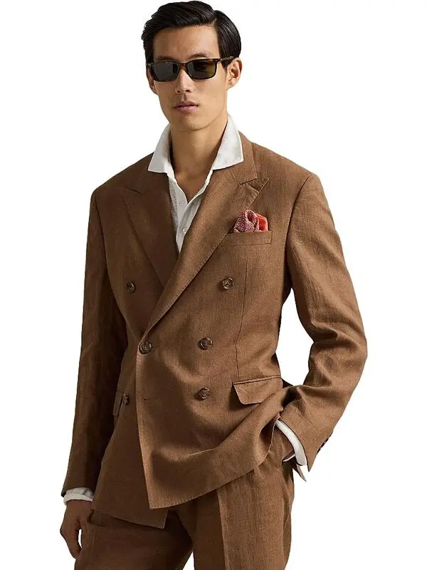 Polo Ralph Lauren Polo Tailored Fit Linen Suit Jacket - Brown