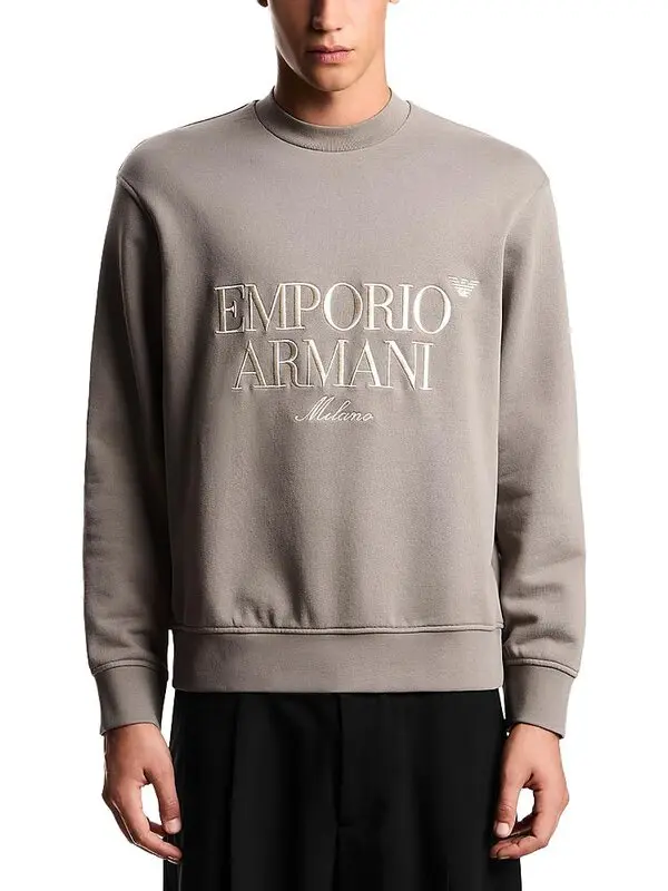 Emporio Armani Logo Crewneck Sweatshirt - Gray