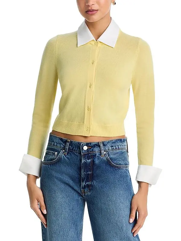 Alice + Olivia Layered Look Cardigan - Butter
