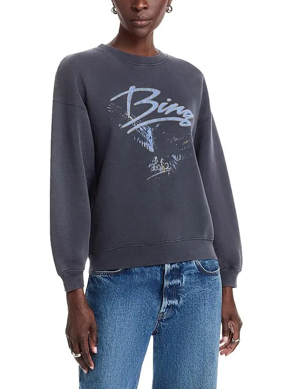 ANINE BING Spencer Logo Sweatshirt - Black