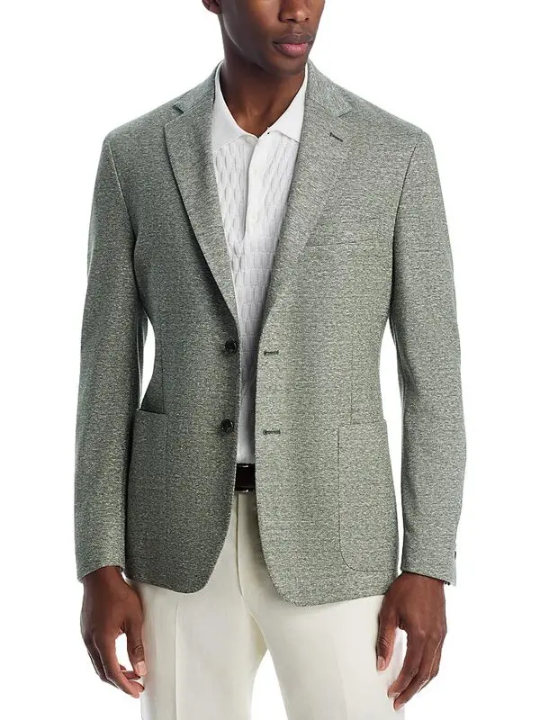 Bloomingdale'S Cotton & Linen Jersey Unstructured Sport Coat - Sage