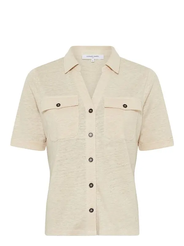 Gerard Darel Moana Linen Shirt - Natural