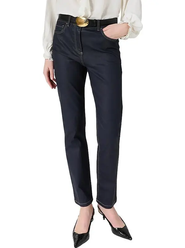 Gerard Darel Aya High-rise Straight Jeans - Navy