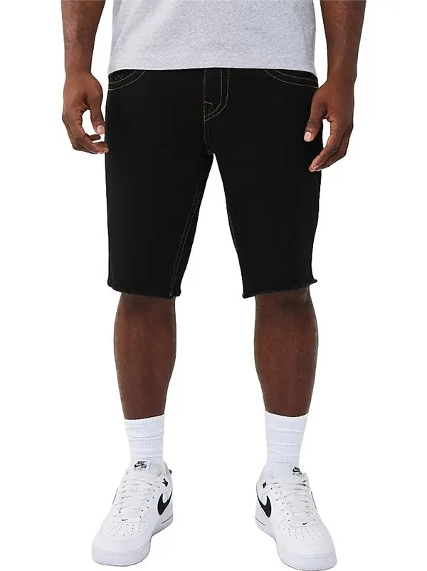 True Religion Ricky Frayed Hem Shorts - Black