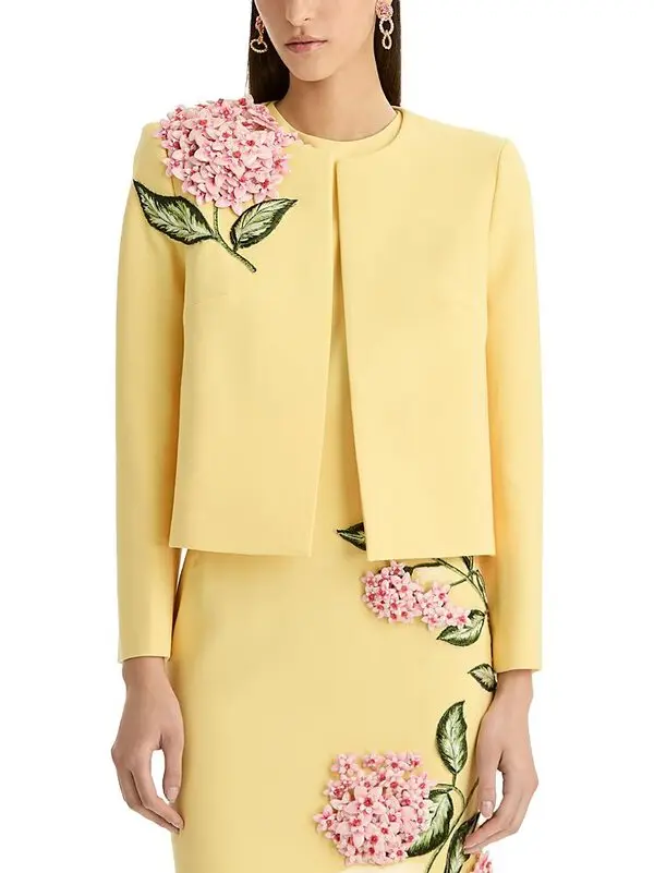 Oscar De La Renta Embroidered Jacket - Butter